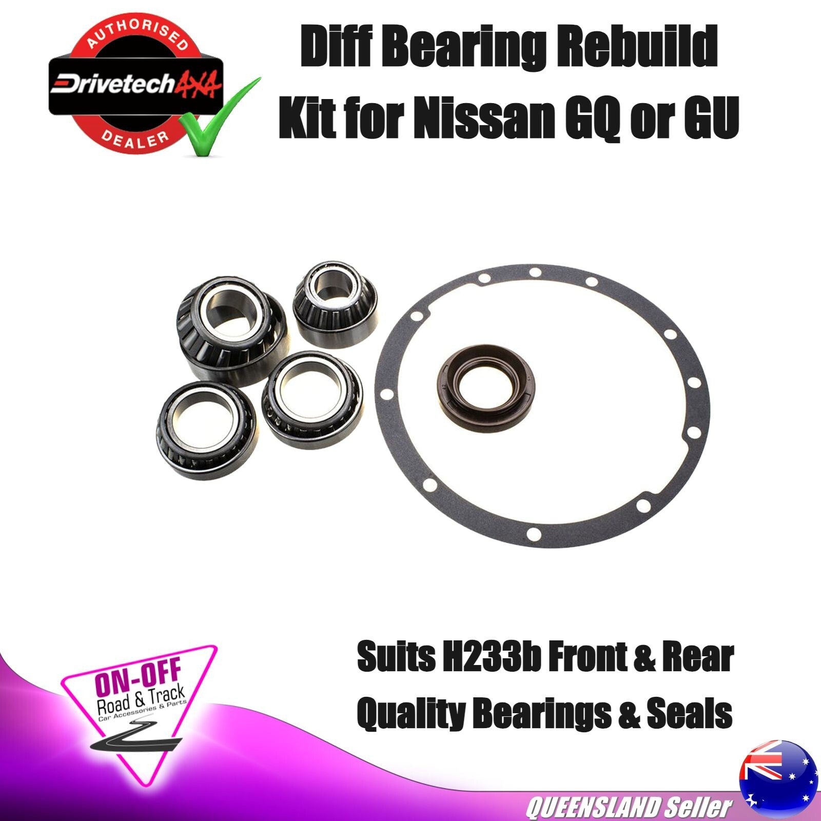 Drivetech 4x4 DT-DBK13 - Nissan GU/GQ H233b Differential Rebuild Beari ...